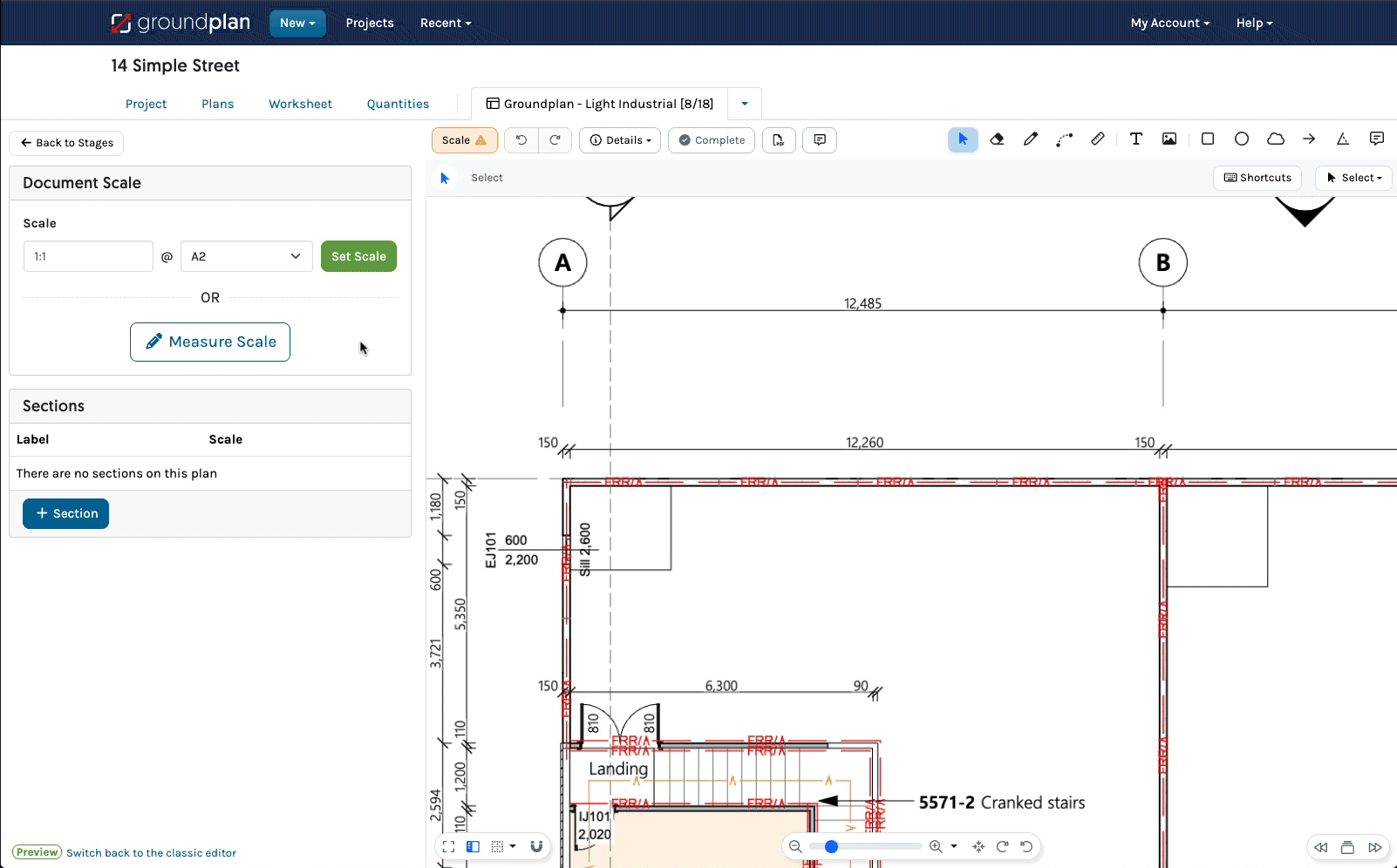 Setting Plan Scale